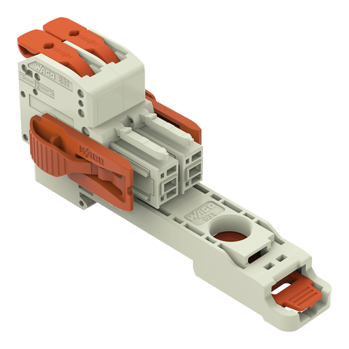 WAGO 831-1102/038-000/306-000 1-conductor female connector lever Push-in CAGE CLAMP, light gray