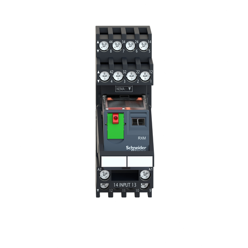 Schneider Electric RXM2AB2B7PVM Harmony Rxm Relay Module,2C/O 10A 24Vac ...