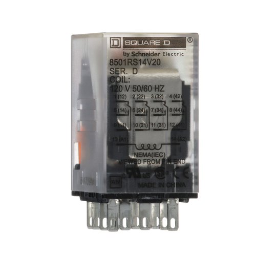 Schneider Electric 8501RS14V20 Relay 240Vac 5Amp Type R +Options
