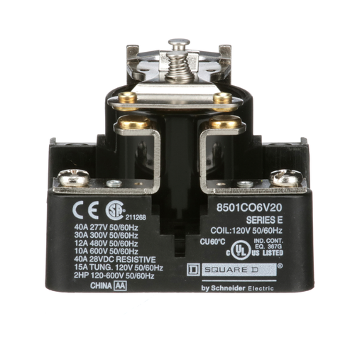 Schneider Electric 8501CO6V20 Relay 600Vac 10Amp Type C +Options