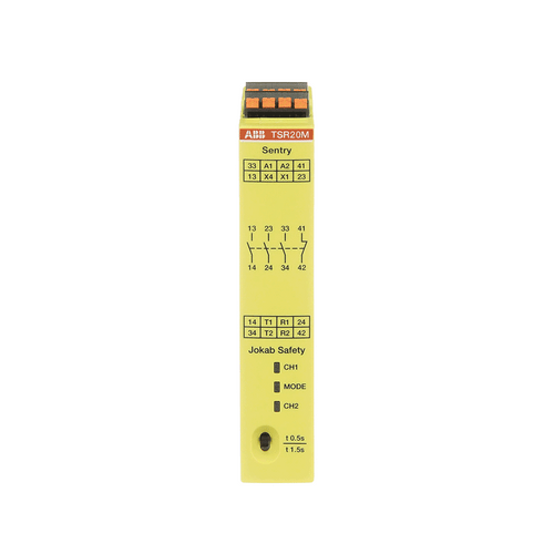 ABB Sentry TSR20MP Safety Relay with Delayed Outputs, 3NO+1NC, 85-265 ...