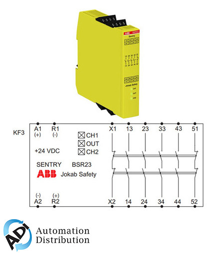 ABB Sentry BSR23 Safety Expansion Relay 2TLA010041R0600 - 4 NO/1 NC ...