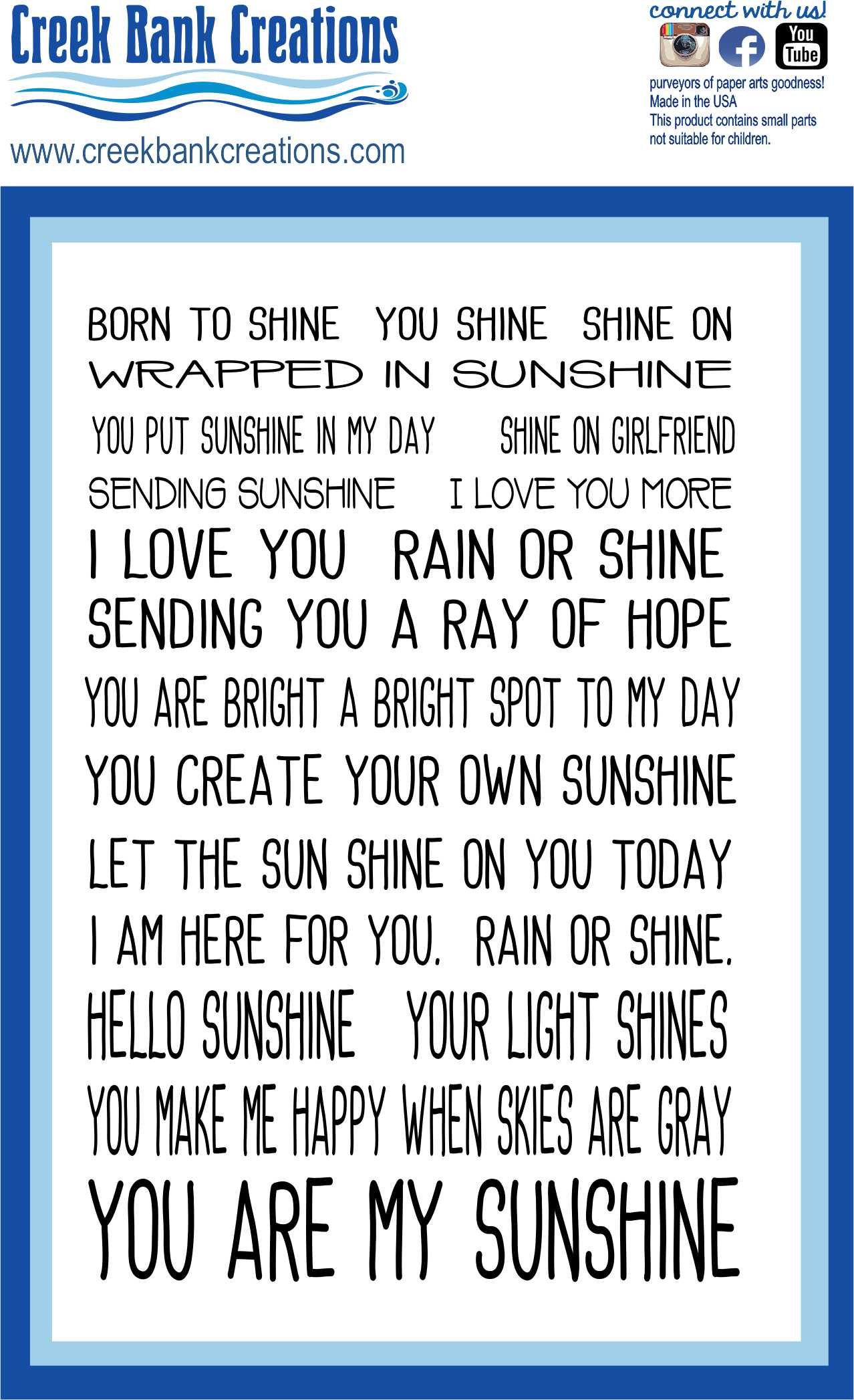 CBC Sidewalk Sign Sentiments 4x6 stamp with die