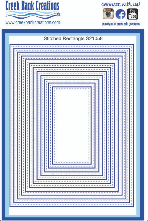 D24004, stitched, stitched anabelle rectangle, rectangle, bell, belle ...