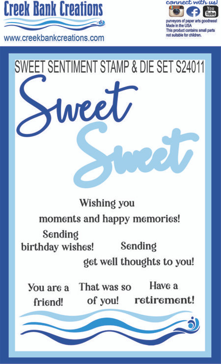 CBC Sidewalk Sign Sentiments 4x6 stamp with die