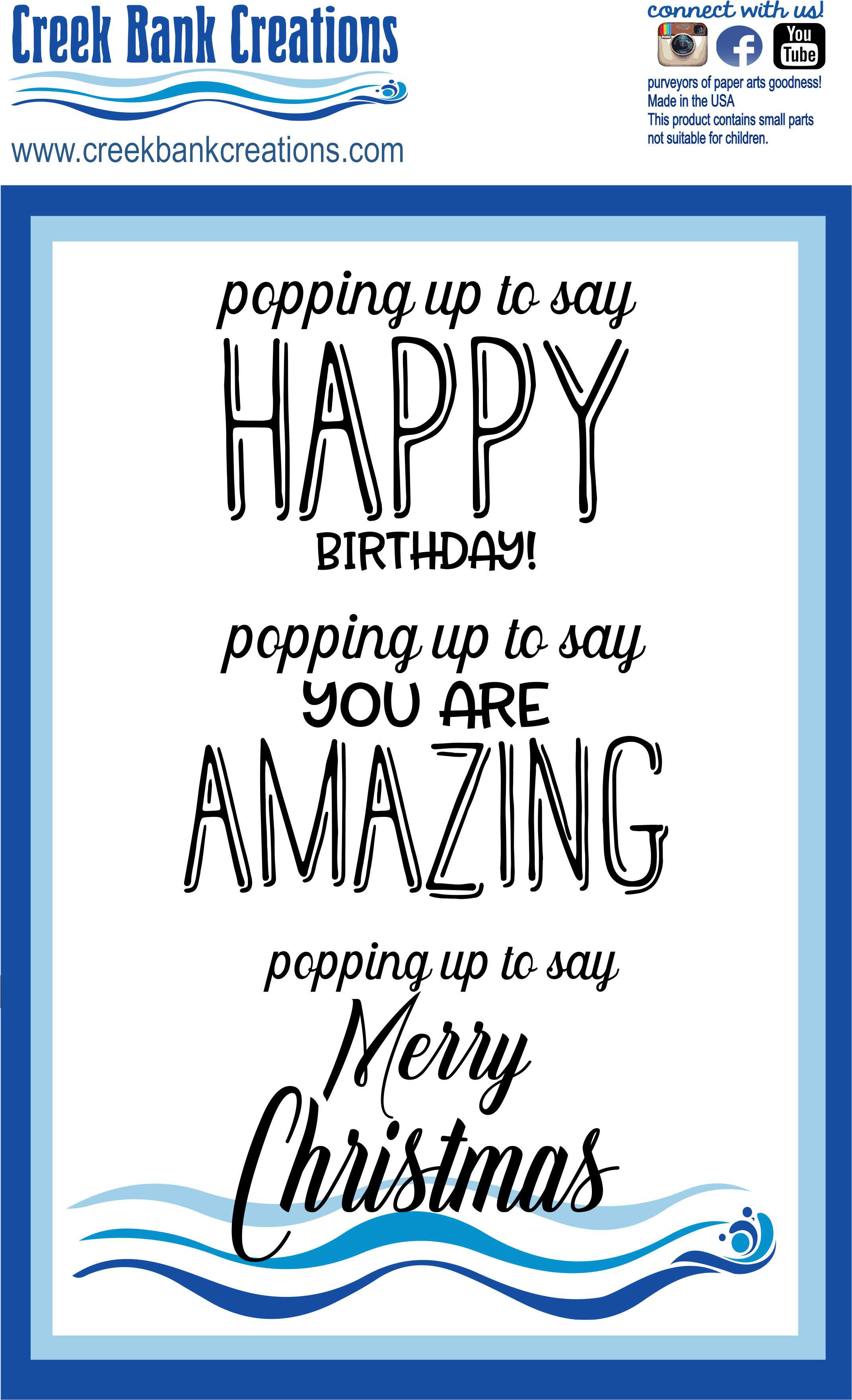 CBC Sidewalk Sign Sentiments 4x6 stamp with die