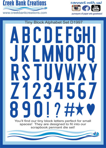 Tiny Block Alphabet Die Set, D1991