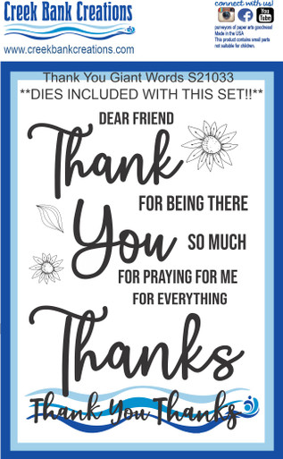 thank you giant words die stamp S21033