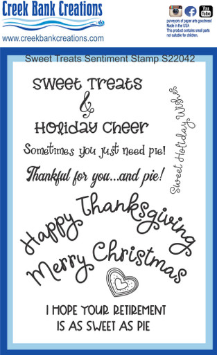 Sweet Treat Sentiment Stamp, S22042, eat pie