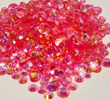 Sparkle and Shine Gems, Gems, Flat Backed Gems, pink