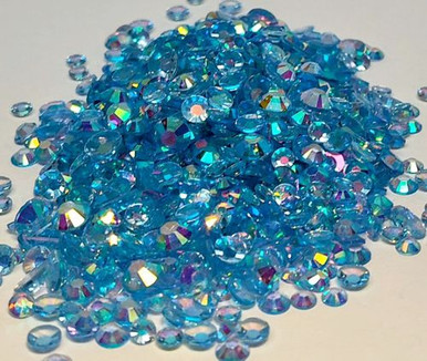Sparkle and Shine Gems, Gems, Flat Backed Gems, blue, light blue