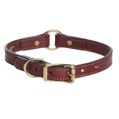 Mendota English Bridle Leather Dog Collar Snap Bell | dogIDs