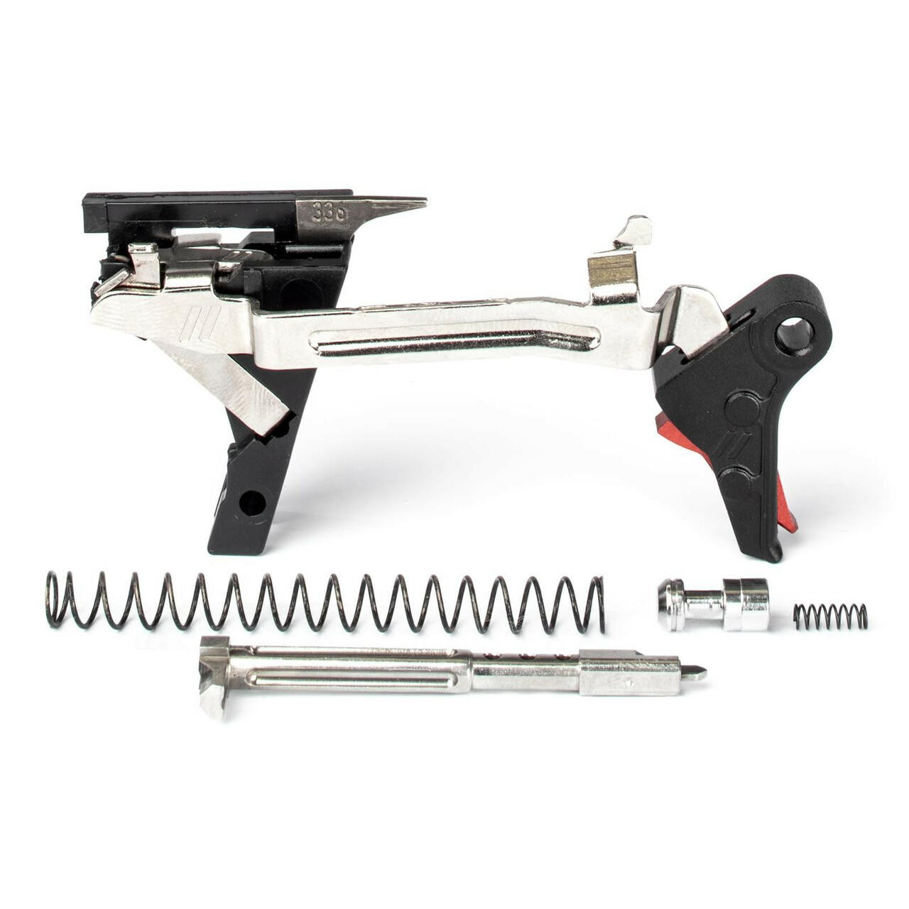 ZEV Pro Flat Face Trigger Ultimate Kit For Glock 1st-3rd Gen, 9Mm, Blk/Red