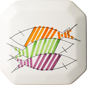 Quimper Table Mat - Happy Fish