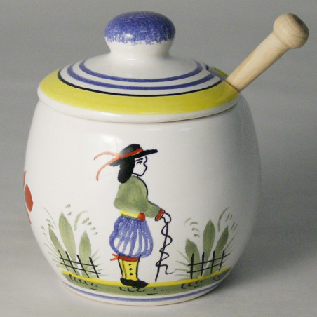Quimper Breton Mustard Pots Henriot