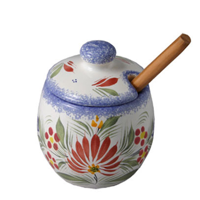 Quimper Breton Mustard Pots Henriot