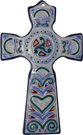 Quimper Breton Cross - Blue