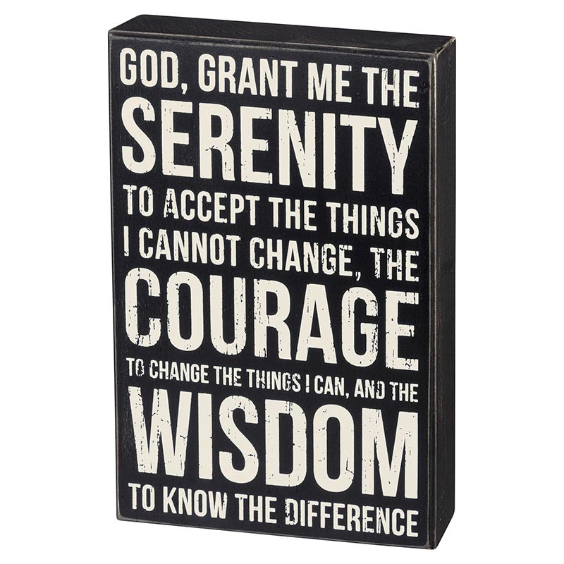 Serenity Prayer Block Sign - [Consumer]Catholic Gifts & More