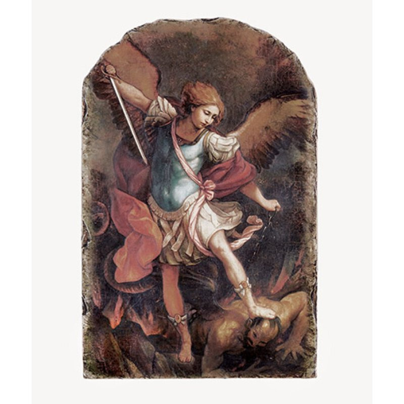 Saint Michael the Archangel - Arched Tile Plaque - [Consumer]Catholic ...
