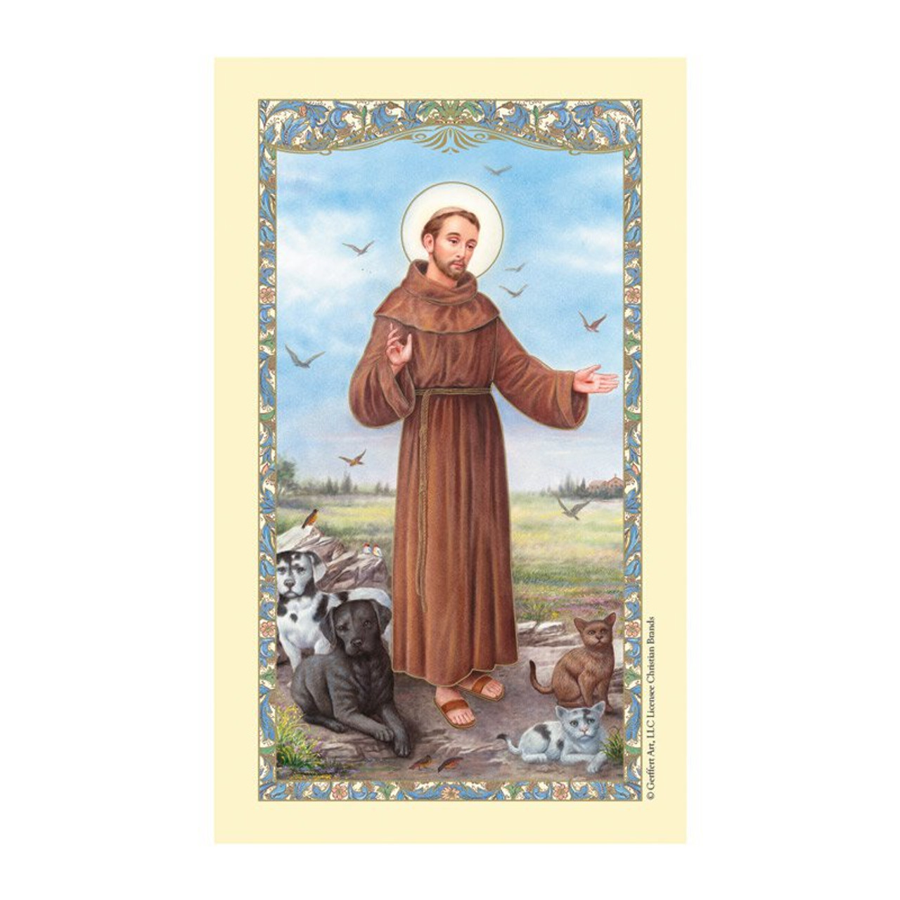 St Francis Of Assisi Laminated Holy Cards 25pk Consumer Catholic