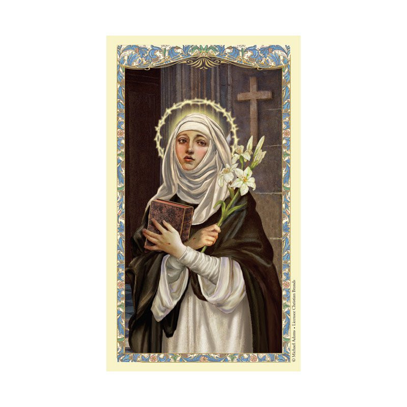 St. Catherine of Siena Laminated Holy Cards - 25/pk - [Consumer ...