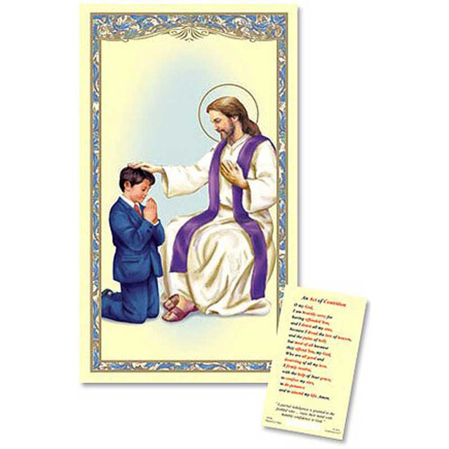 Reconciliation - Boy Laminated Holy Cards - 25/pk