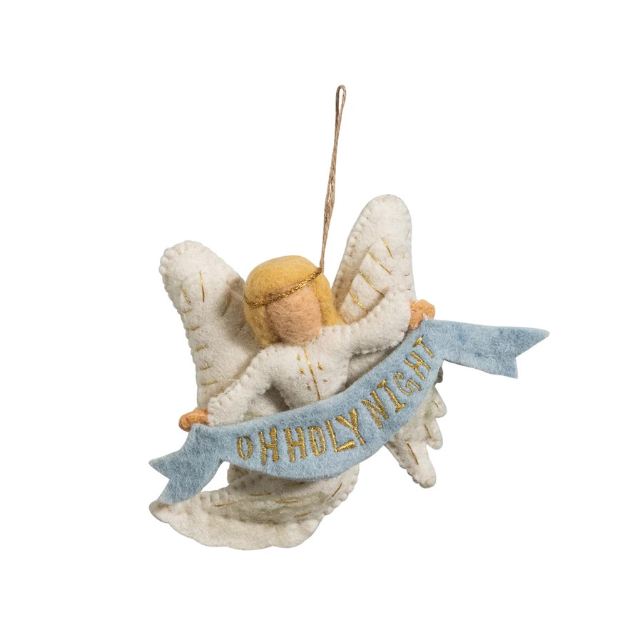 O Holy Night - Felt Angel Ornament - [Consumer]Catholic Gifts & More