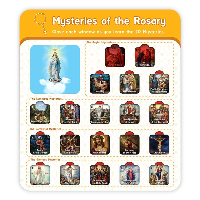 Mysteries of the Rosary Learning Chart - [Consumer]Catholic Gifts & More