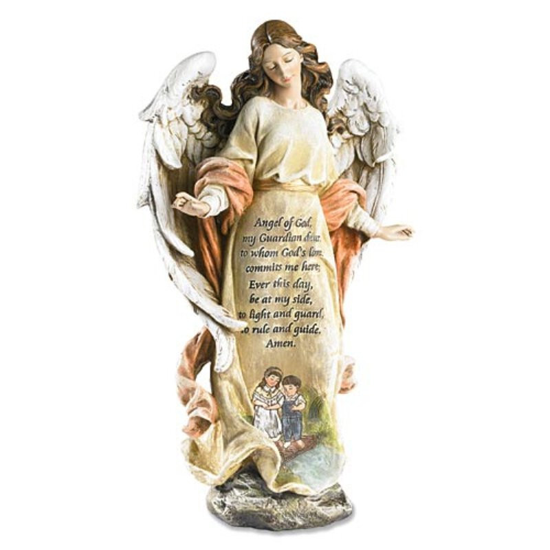 Guardian Angel Figurine - Angel of God Prayer - [Consumer]Catholic ...