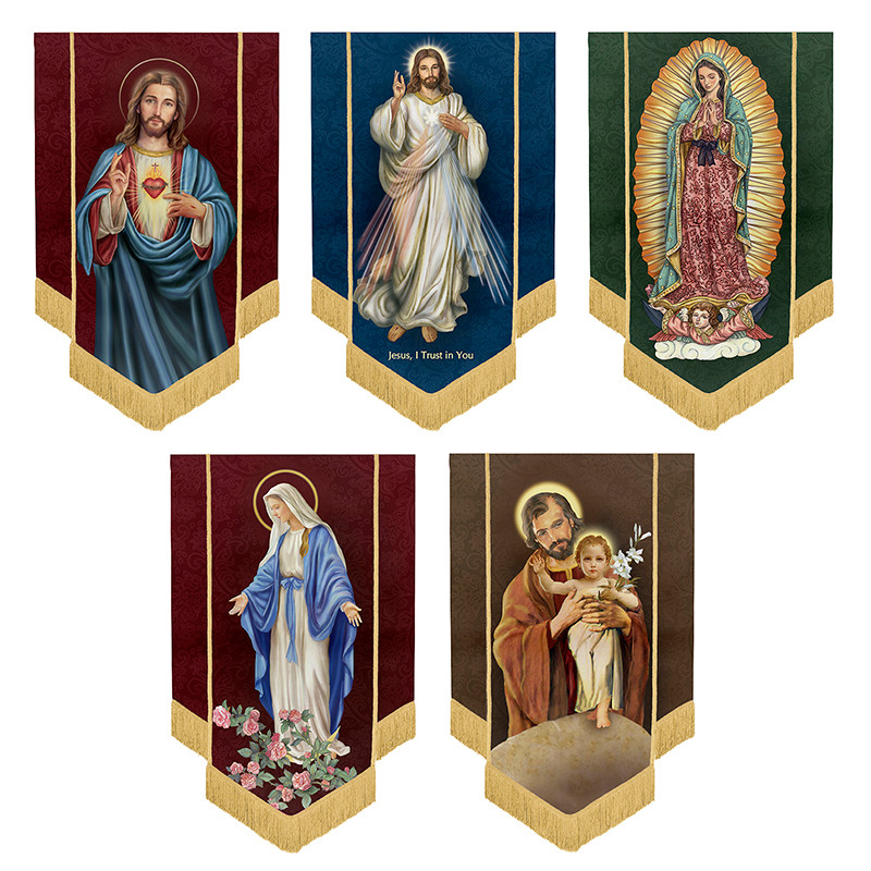 Stained Glass Nativity Banners - 3 Piece Set - Available in 4 Sizes ...