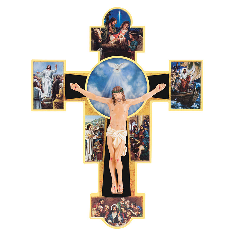 Tomaso Budded Wall Crucifix - 10" Size - Catholic Gifts and More