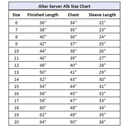 Double-Panel Front Wrap Altar Server Alb