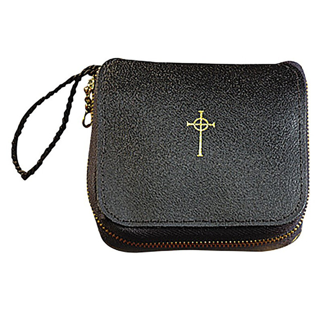 Hospital Pyx with Leather Burse - Gold Finish - Catholic Gifts and More