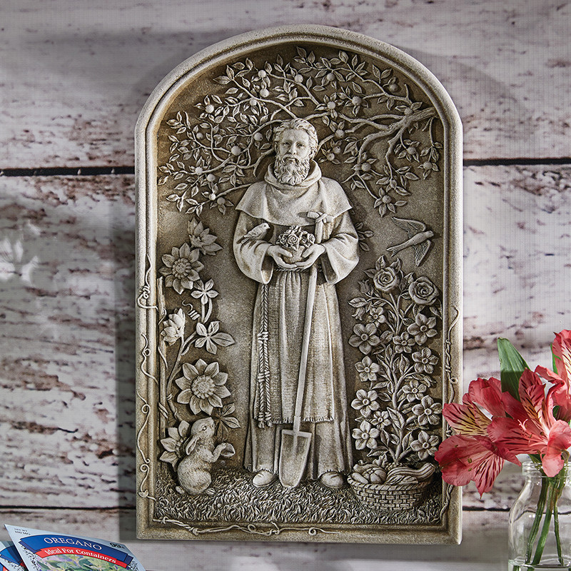 Saint Fiacre Garden Plaque - [Consumer]Catholic Gifts & More