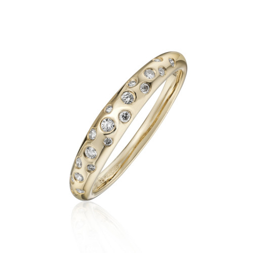 9ct Yellow Gold Diamond Cheetah Spot Ring