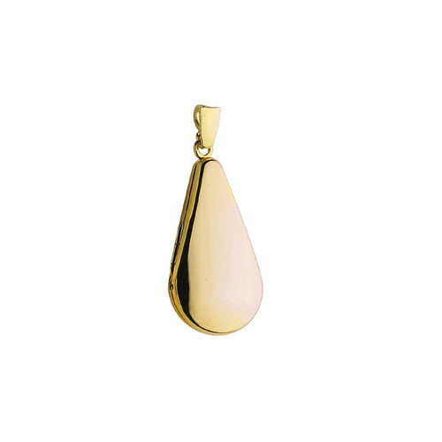 9ct Yellow Gold 28mm Pear shaped Locket & Chain