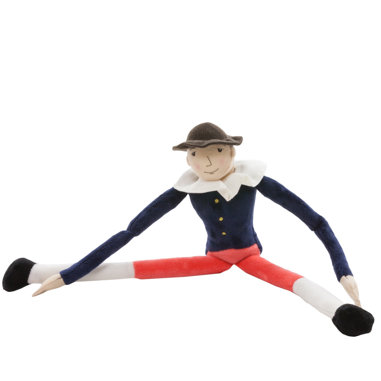 Navy and Red Hotch Potch Velour Doll