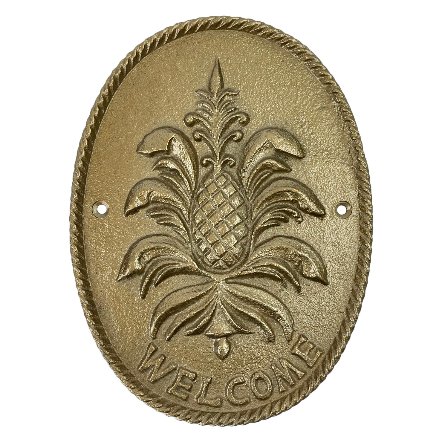 Fancy Pineapple Brass Plaque