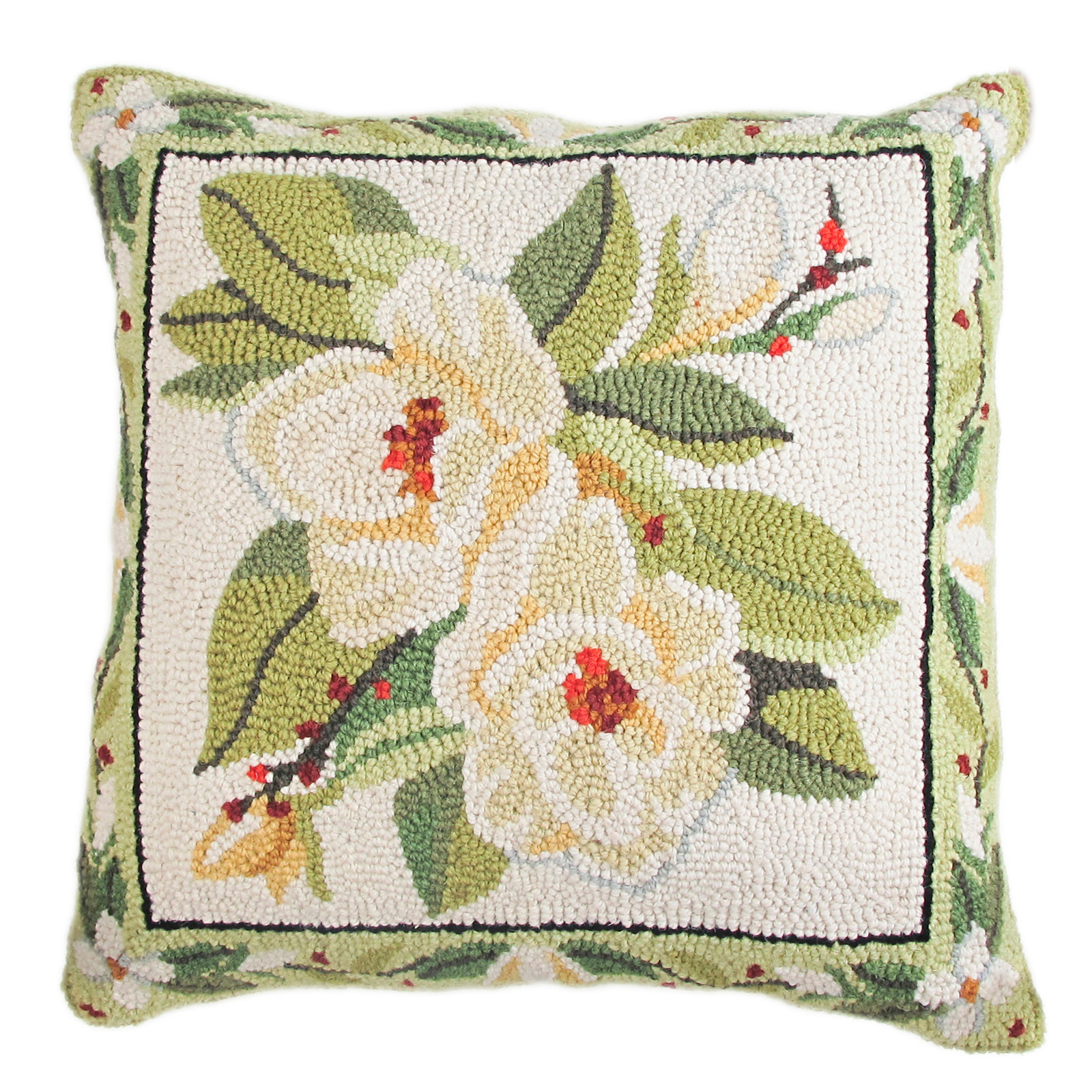Magnolia Hooked Pillow