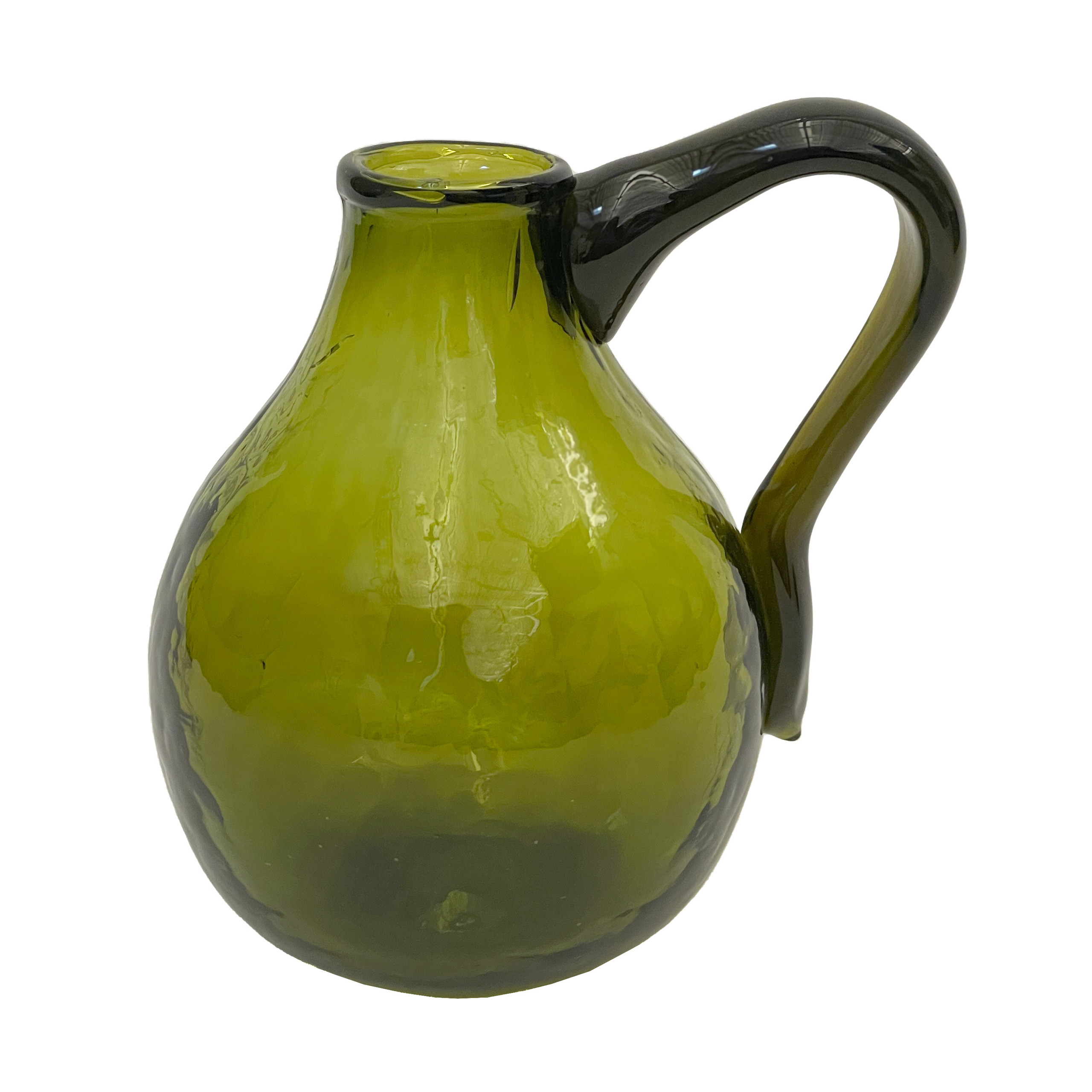 18th Century Glass Grog Jug with Handle