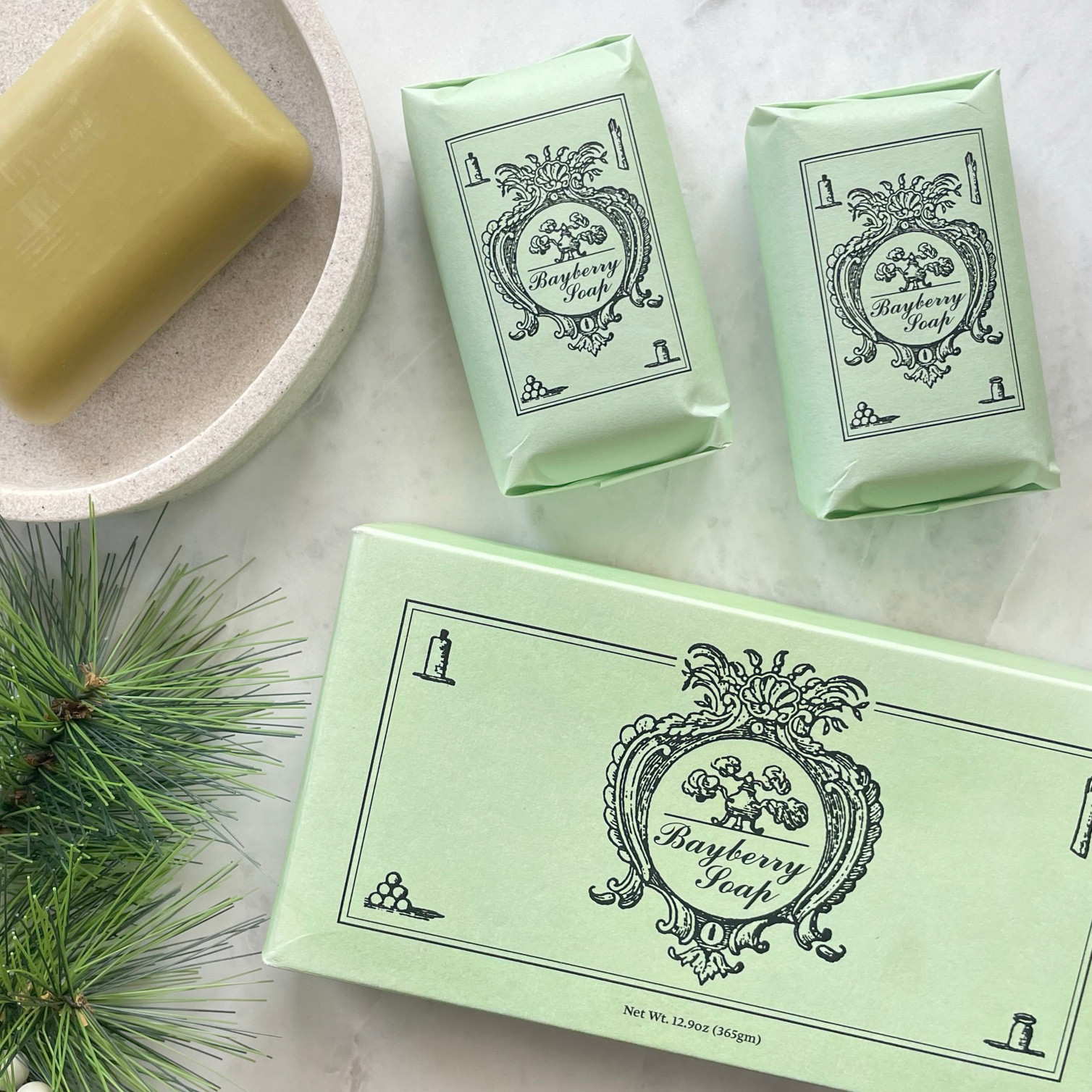 Colonial Williamsburg Bayberry Soap Bar Set