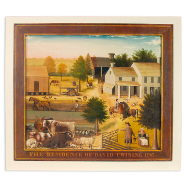 Edward Hicks Unframed Print - The Residence of David Twining