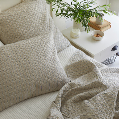 CRAFT & FORGE Hayslip Bedding by Taylor Linens - Stone Stripe