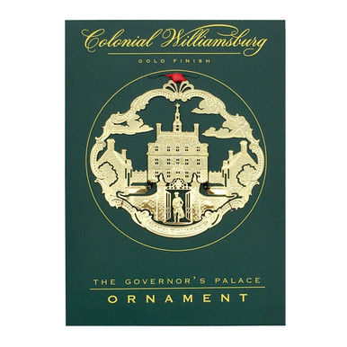 Colonial Williamsburg Governor's Palace Etched Gold Brass Ornament