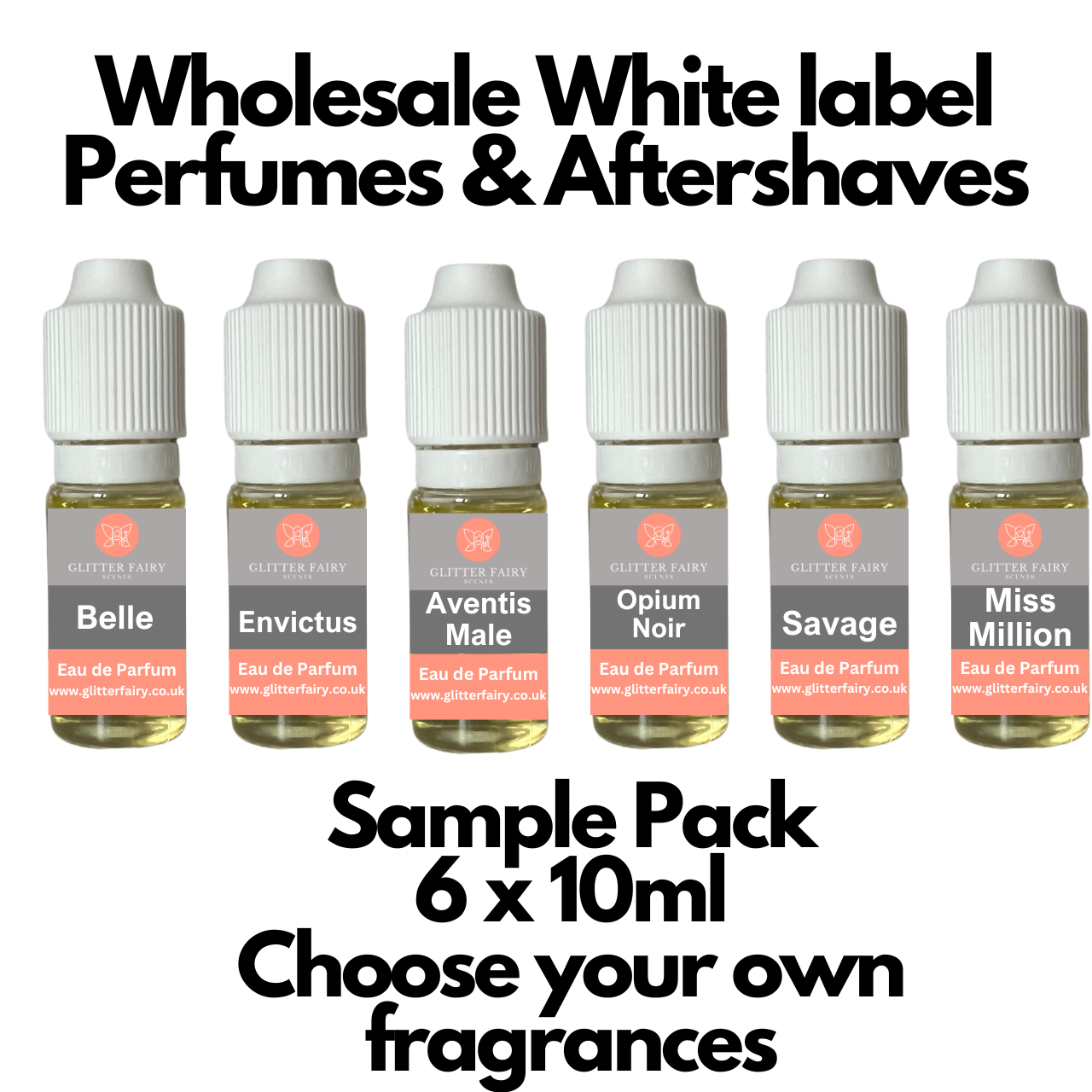 White Label Fragrance Sample Pack – Perfume & Aftershave (6 x 10ml ...