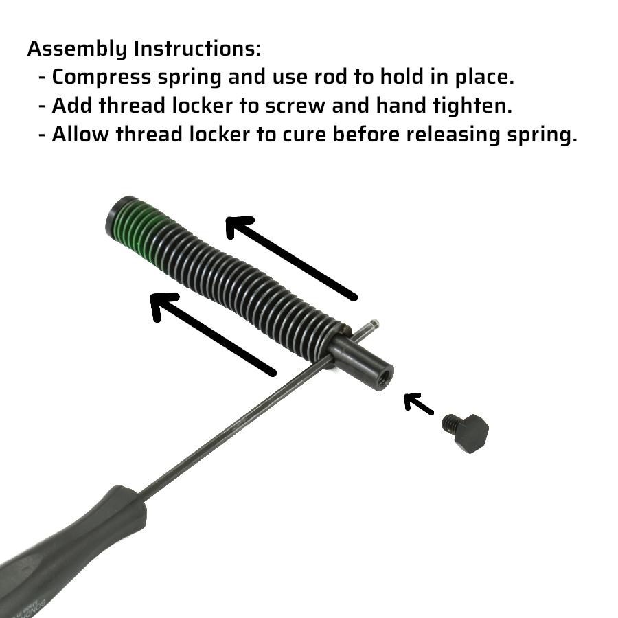 KINE7IK P365XMacro 3.7" Adjustable Recoil Spring Assembly (14lb/12lb ...