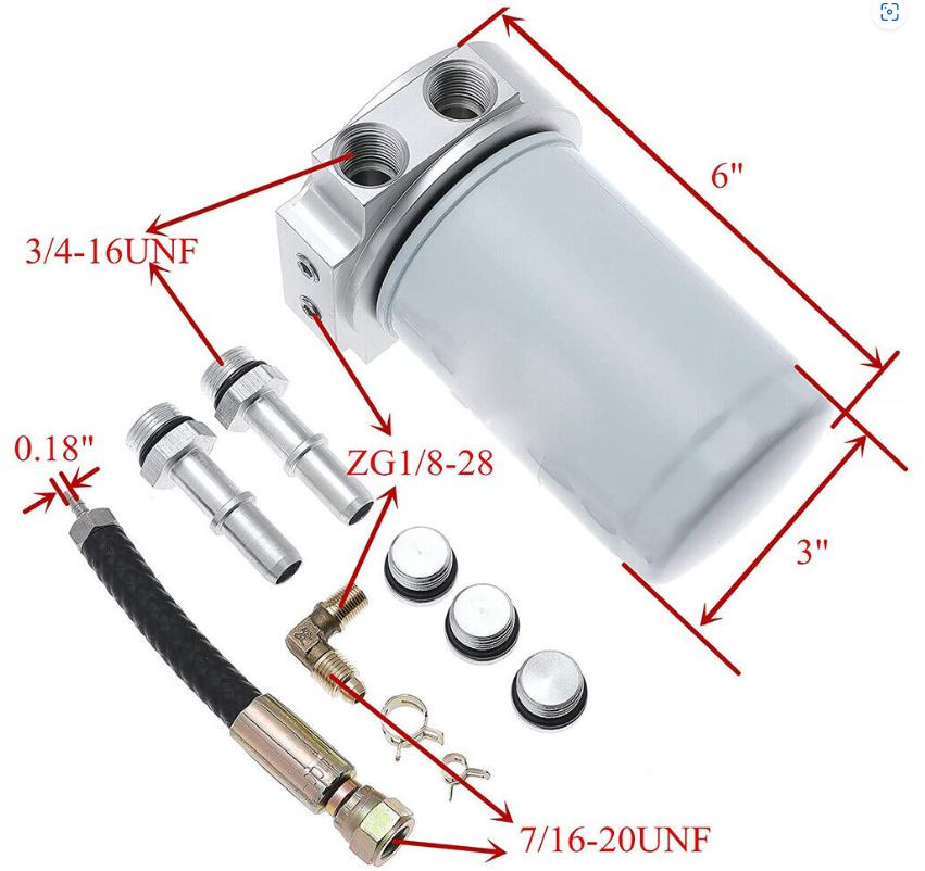 2011-2022 Ford 6.7L Powerstroke Fuel Filter Housing Conversion Kit ...