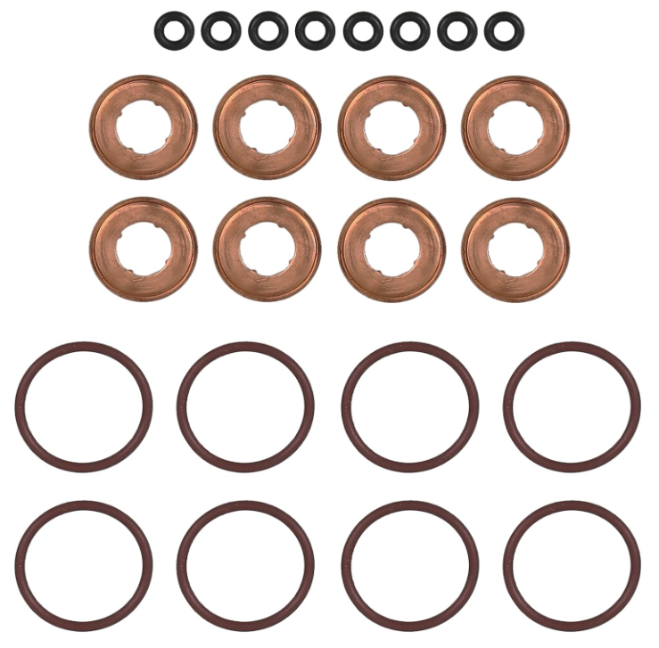 Fuel Injector O-ring Kit w/ Washer for 2011-2020 Ford 6.7L Powerstroke ...