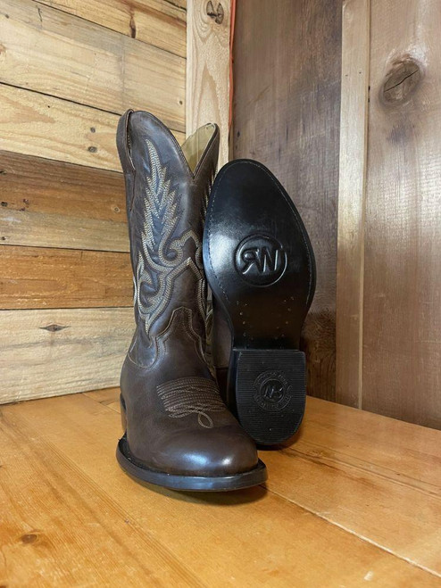 RW Ranch® Men's Brown Oiled Round Toe Western Boot