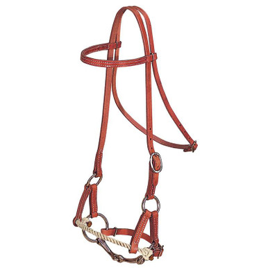 WeaverÂ® Harness Leather Half Breen Side Pull